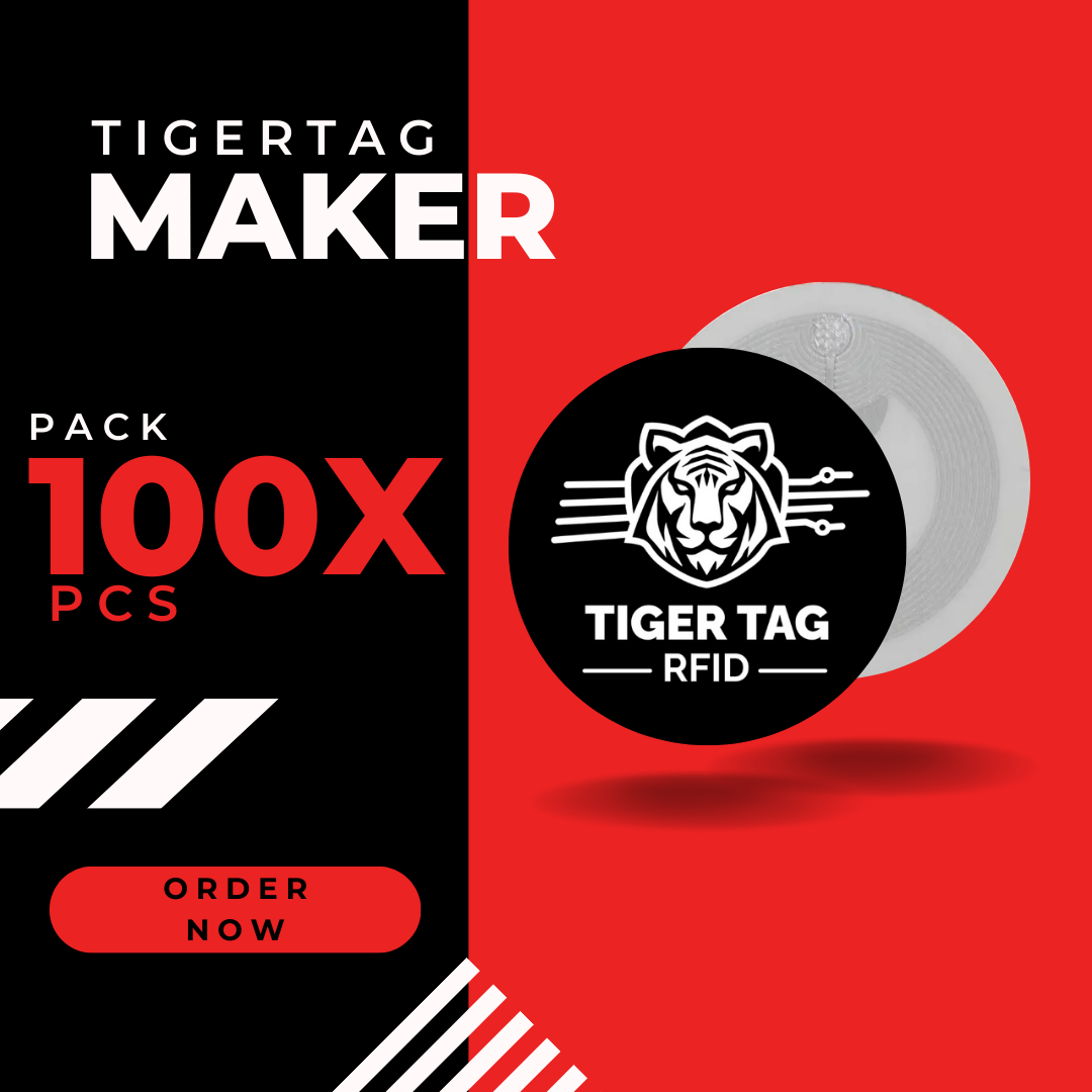 100-Pack TigerTag Maker – Create Your Own RFID Smart Tags for 3D Print